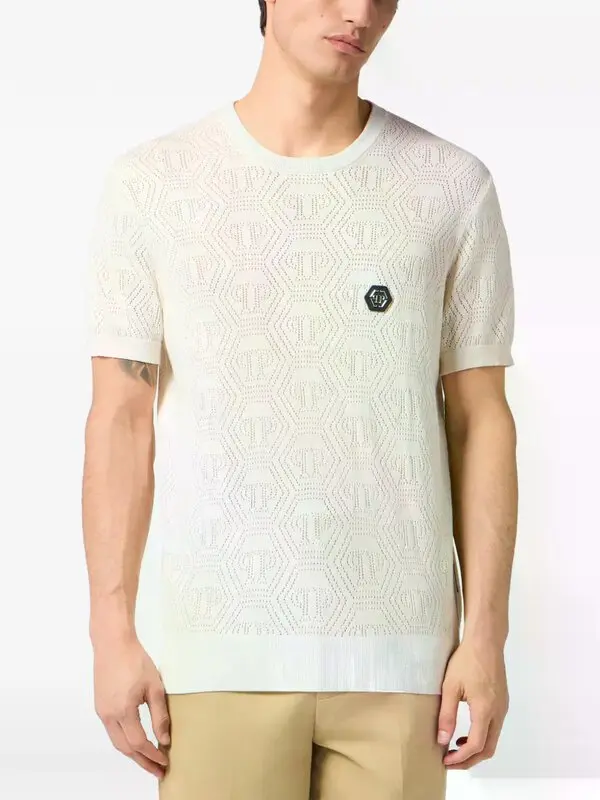 Philipp Plein Openwork Monogram T-shirt