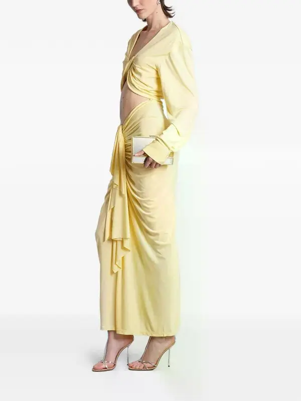 Christopher Esber Ruffled-detailing Maxi Skirt - Yellow