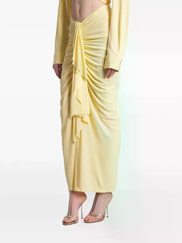 Christopher Esber Ruffled-detailing Maxi Skirt - Yellow