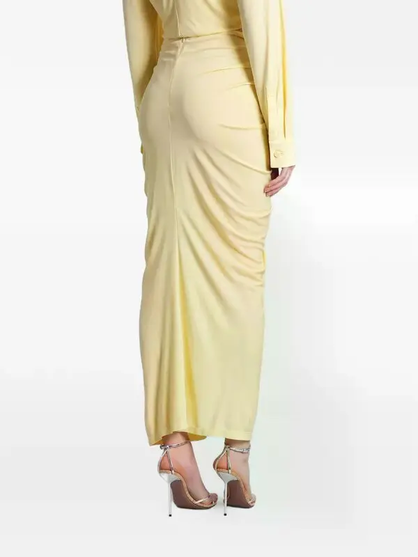 Christopher Esber Ruffled-detailing Maxi Skirt - Yellow