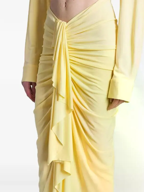 Christopher Esber Ruffled-detailing Maxi Skirt - Yellow