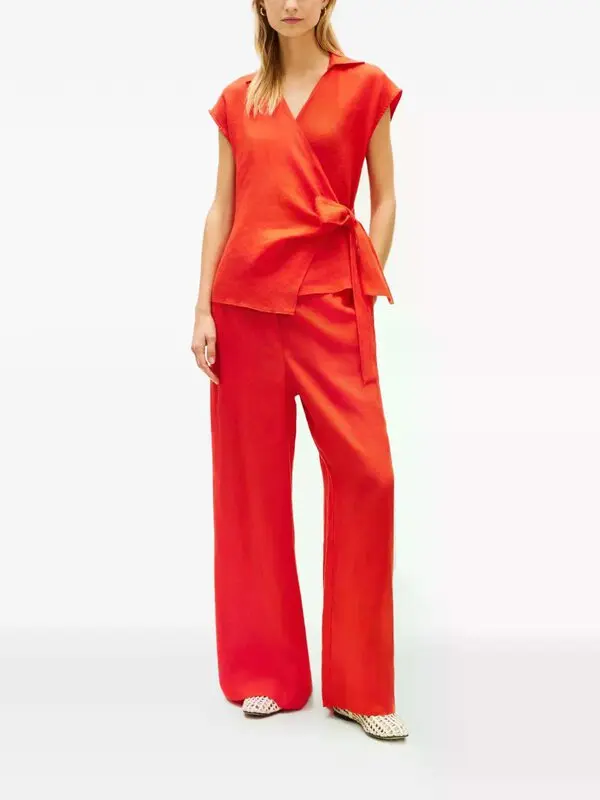 Tommy Hilfiger Tie-fastening Blouse - Red