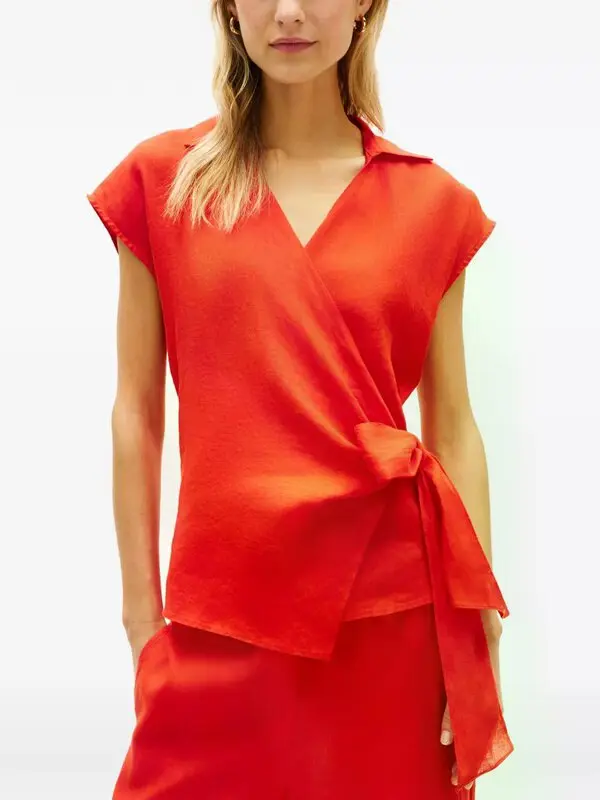 Tommy Hilfiger Tie-fastening Blouse - Red