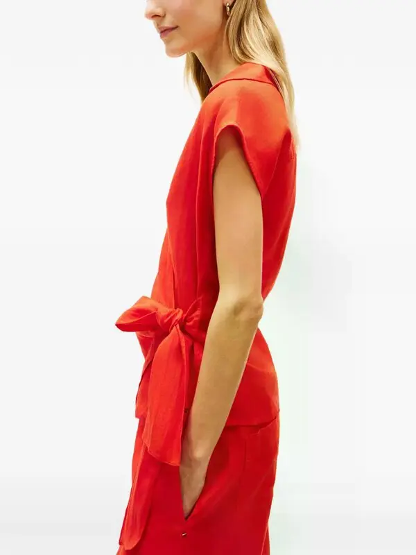Tommy Hilfiger Tie-fastening Blouse - Red