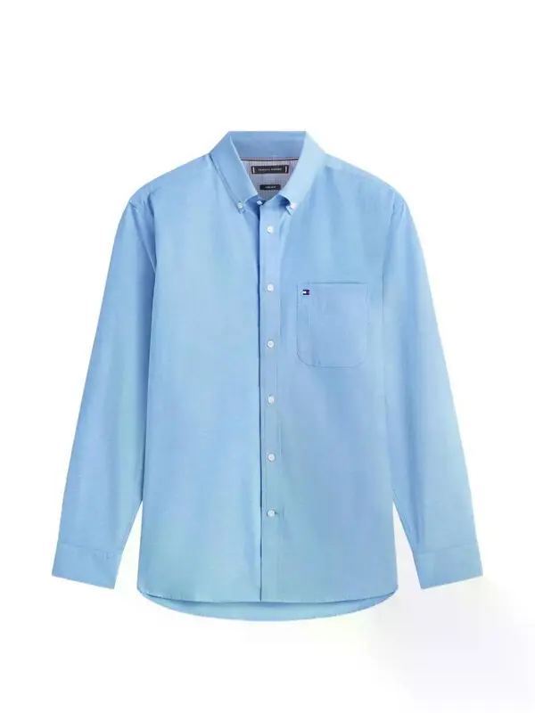 Tommy Hilfiger Slim-fit Button-down Cotton Oxford Shirt - Blue