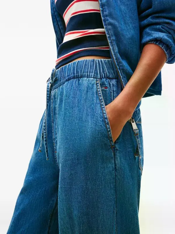 Tommy Hilfiger Drawstring-fastening Wide Leg Jeans