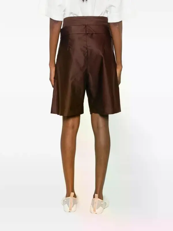 Dusan Belted Pleated Wide Leg Shorts