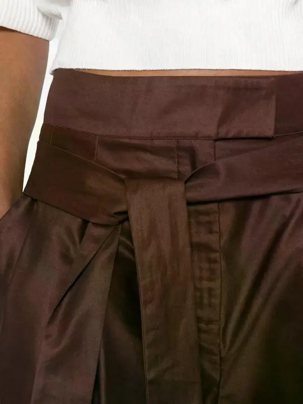Dusan Belted Pleated Wide Leg Shorts