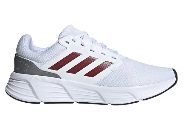 Adidas Galaxy 6 Athletic Sneakers - Cloud White/shadow Red/iron Metallic