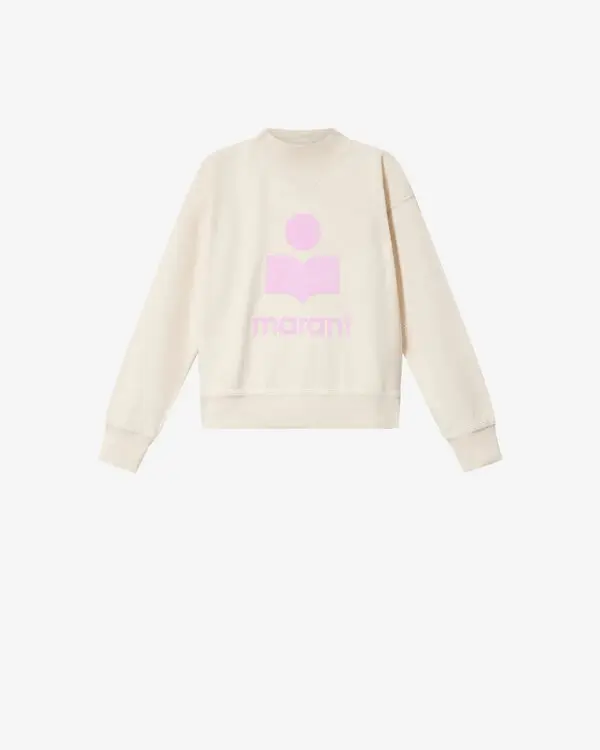 MARANT ETOILE Moby Sweat Shirt - Ecru/pink