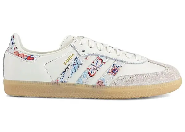 Adidas Samba Og Liberty London Tana Lawn Sneakers - Off White/gum
