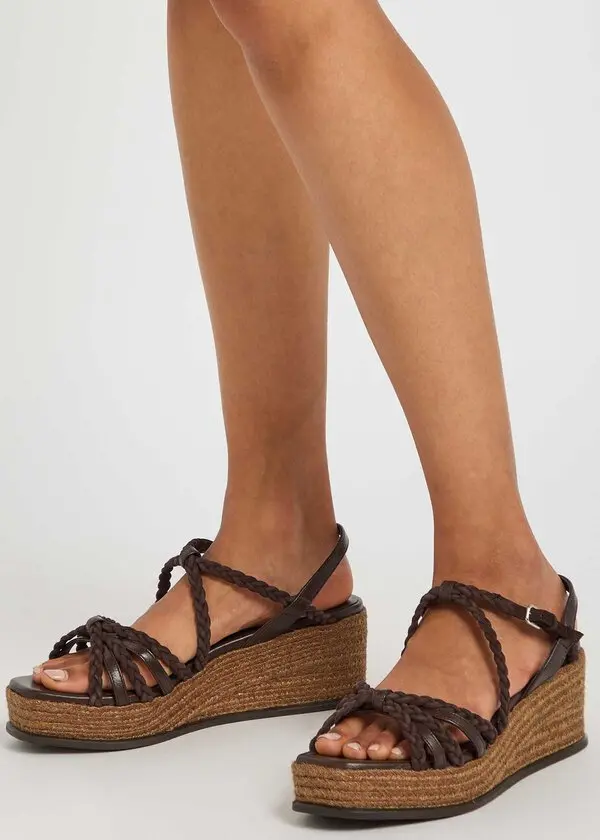 JIMMY CHOO Nyra 60 Braided Espadrille Sandals