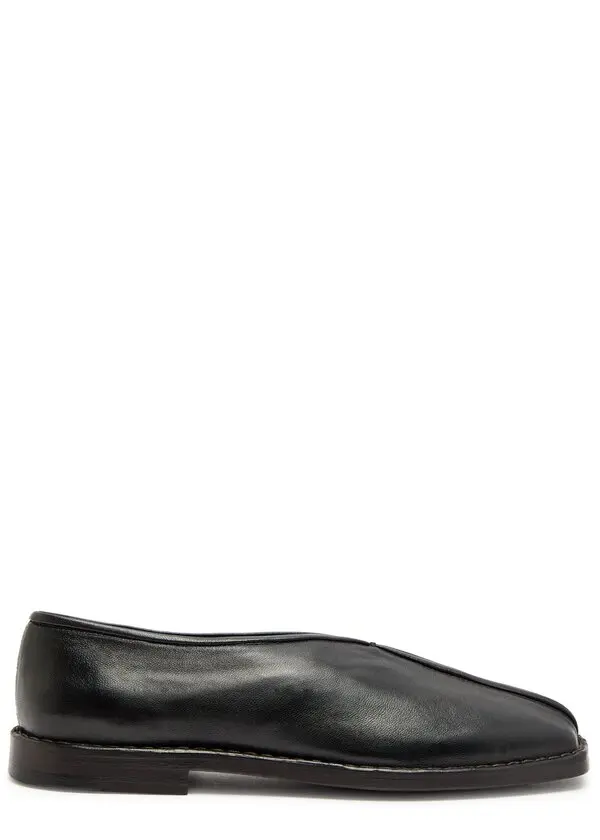 LEMAIRE Leather Loafers - Black