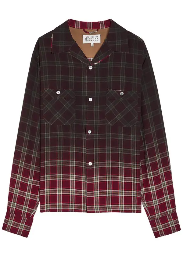MAISON MARGIELA Checked Woven Shirt - Red