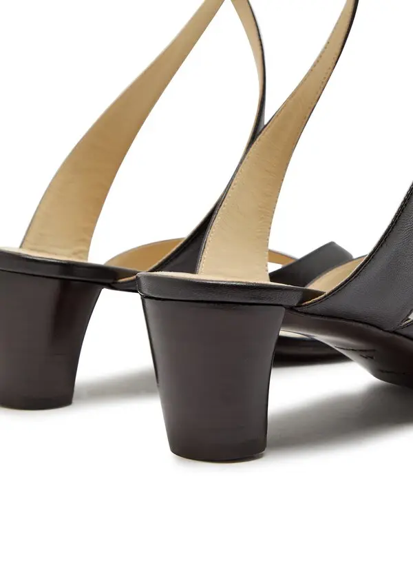 LEMAIRE Leather Thong Sandals With Block Heel