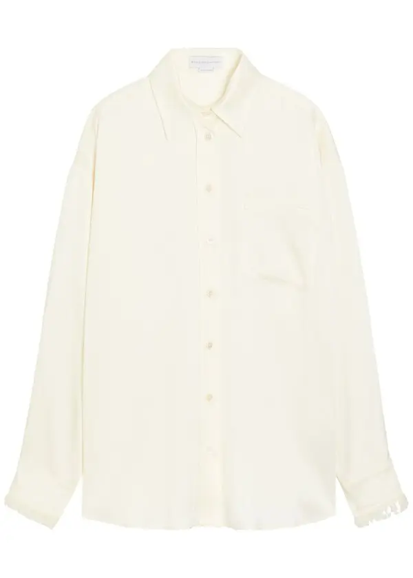 Stella McCartney Embellished Satin-crepe Shirt - Cream