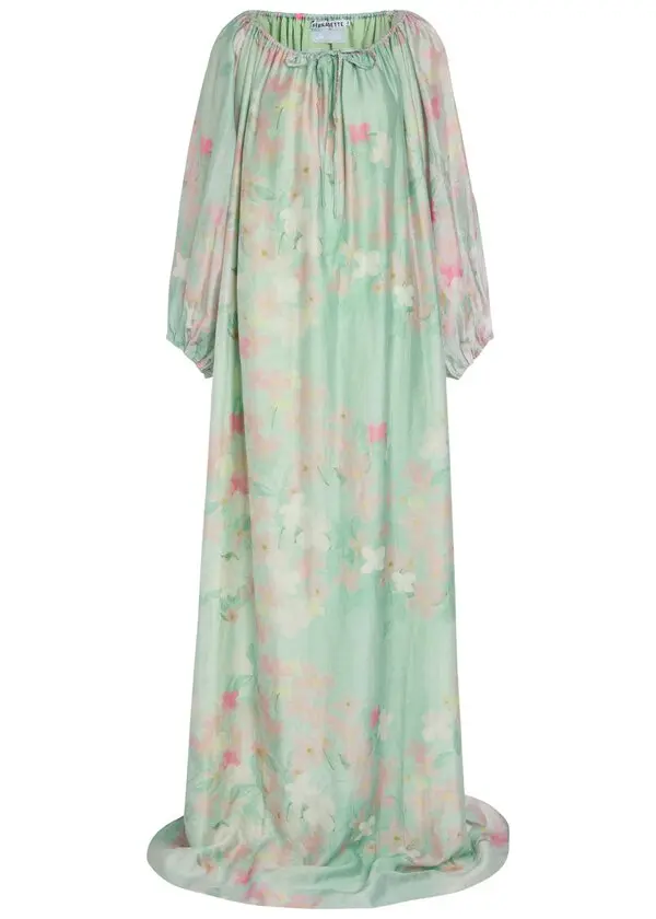 Bernadette Ally Floral-print Maxi Dress - Mint