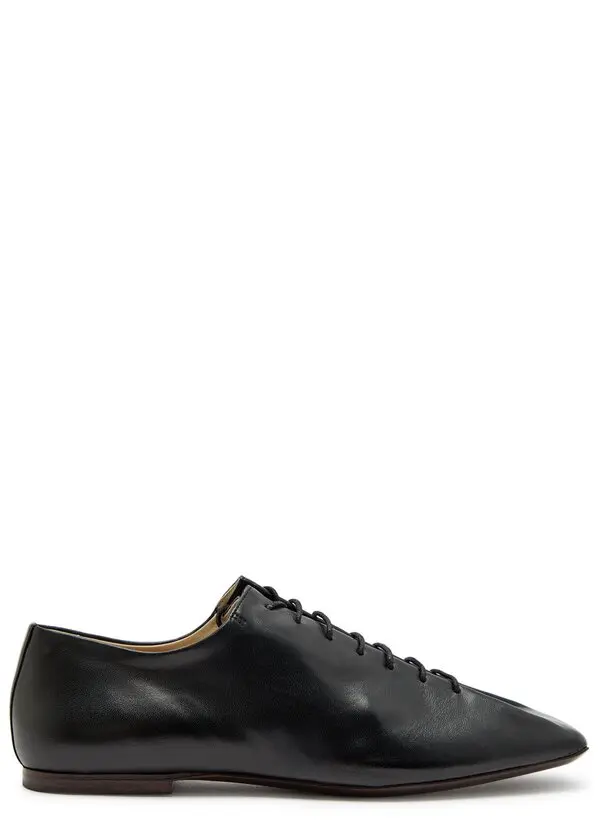 LEMAIRE Souris Leather Derby Shoes - Black