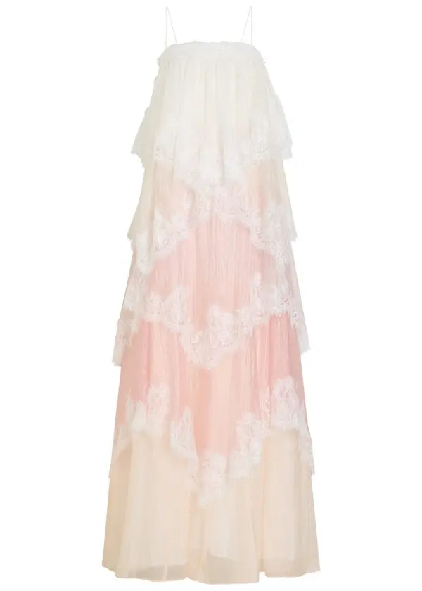 Aje Ophelia Tiered Chiffon Gown - Multicoloured