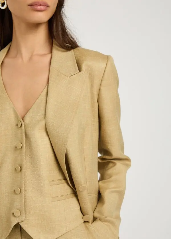 Gabriela Hearst Wool And Silk-blend Vest - Beige