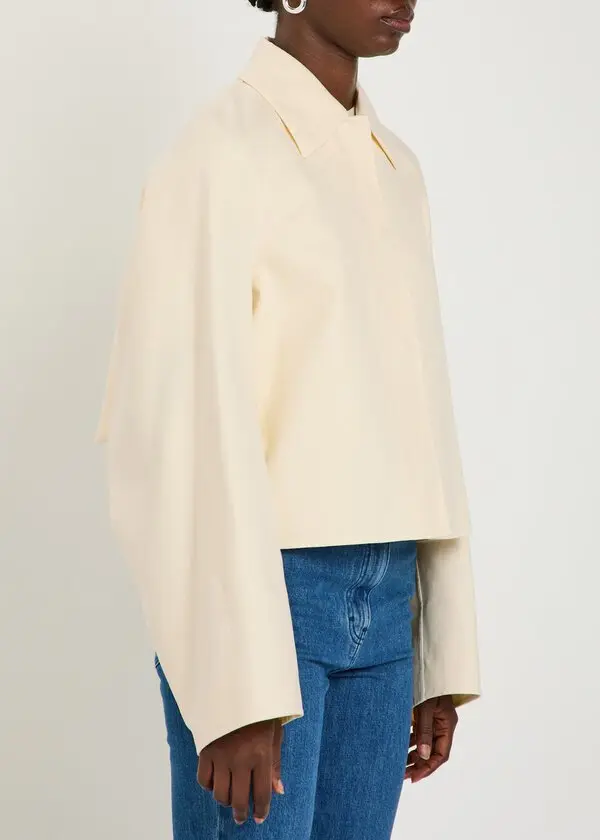 Another Tomorrow Cotton Jacket - Beige
