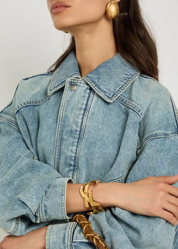 Saint Laurent Panelled Jacket - Denim
