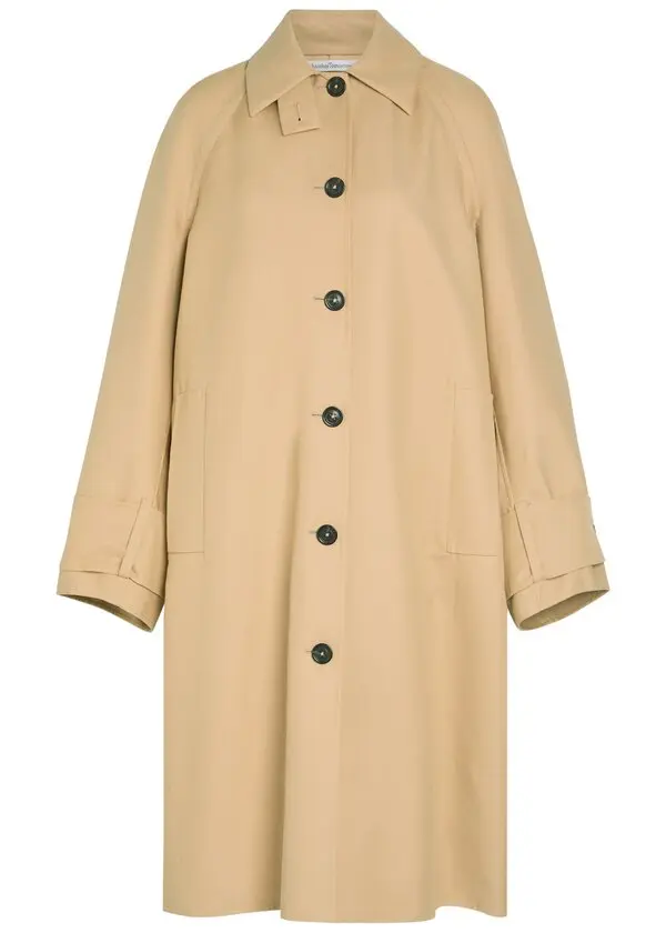 Another Tomorrow Cotton Coat - Khaki