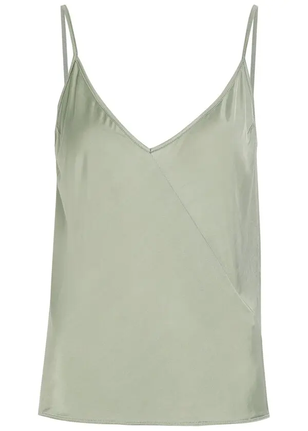 Rick Owens V-neck Jersey Slip Top - Light Green