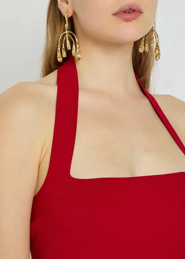 Alexis Bittar Brut 14kt-plated Drop Earrings