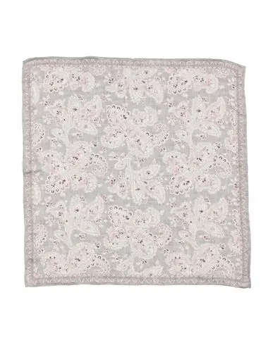 Brunello Cucinelli Linen And Silk Pocket Square - Grey