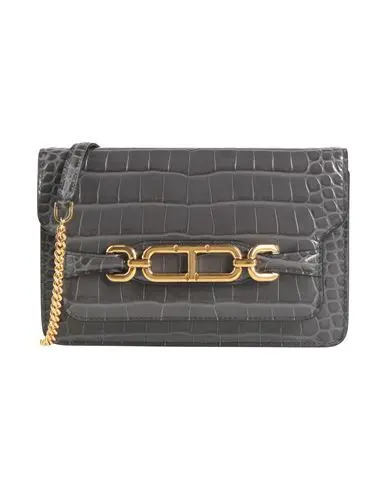 TOM FORD Calfskin Cross-body Bag - Grey