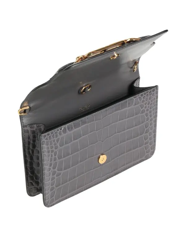 TOM FORD Calfskin Cross-body Bag - Grey