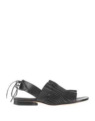 IXOS Leather Slingback Sandals - Black