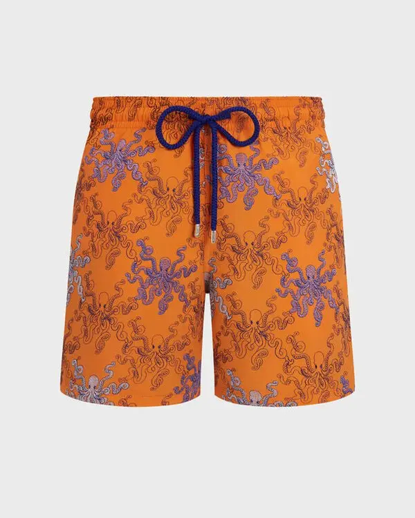 Vilebrequin Embroidered Octopus Swim Trunks - Orange