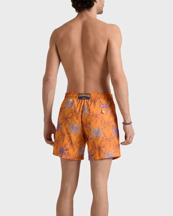 Vilebrequin Embroidered Octopus Swim Trunks - Orange