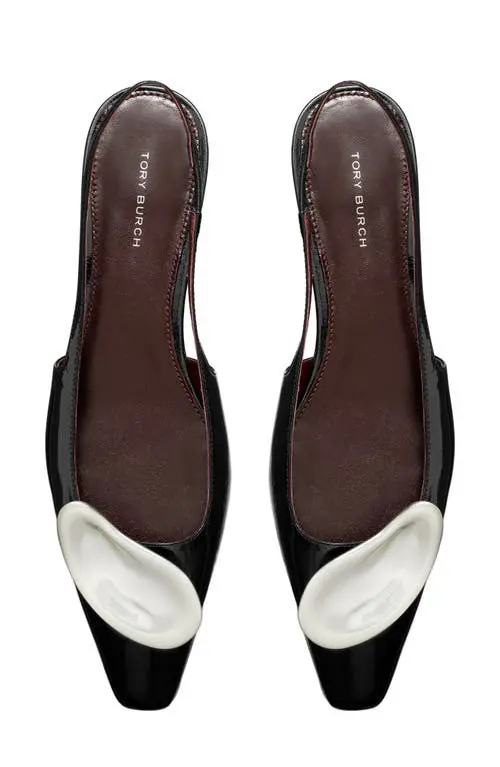Tory Burch Patos Slingback Flat - Perfect Black/silver