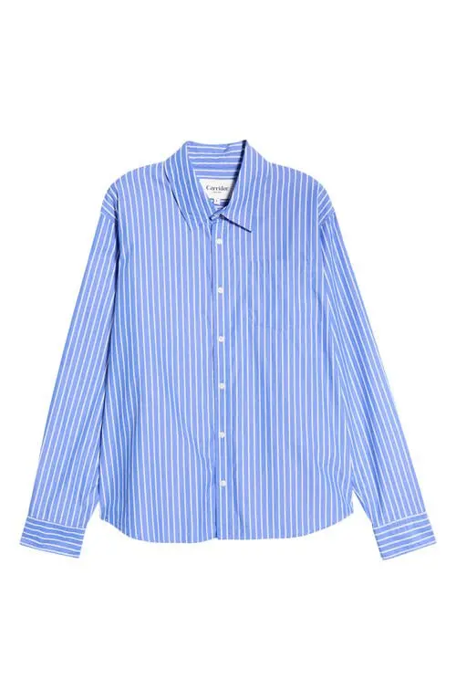 CORRIDOR Berg Stripe Button-up Shirt - Blu