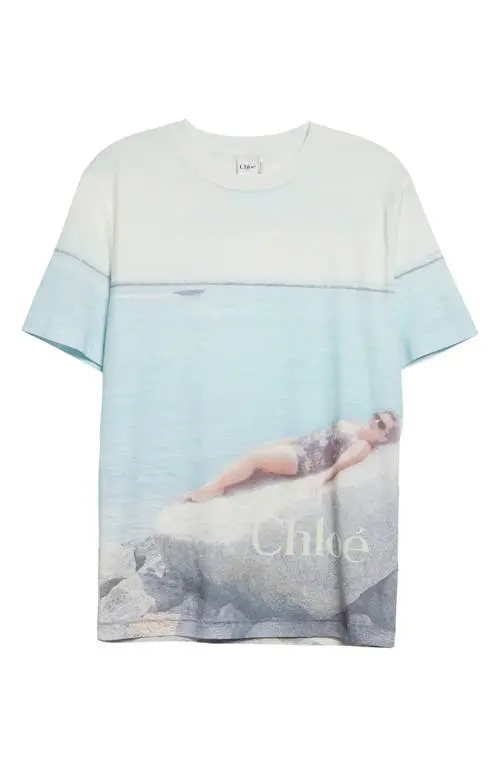 Chloé Picture Print Cotton Jersey T-shirt - Iconic Milk