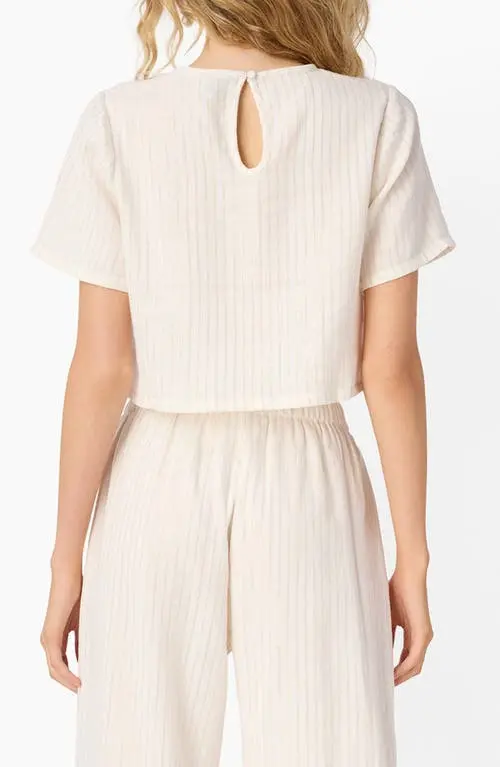 Cami Nyc Mica Metallic Stripe Crop Top