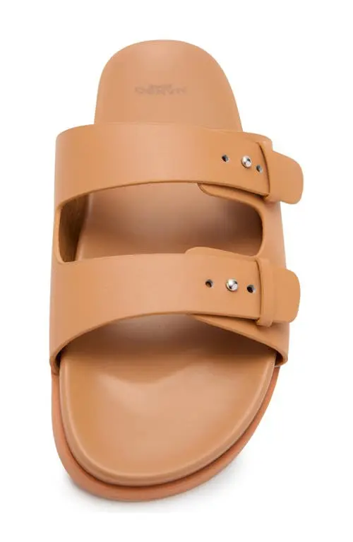 Mango Double Buckle Leather Sandals