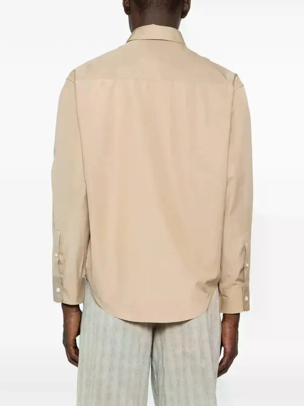 AMI Paris De Coeur Chest-pocket Shirt - Neutrals