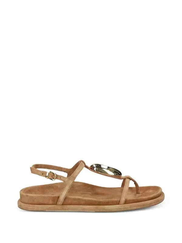 KENNEL&SCHMENGER Aily Embellished Suede Sandals - Neutrals
