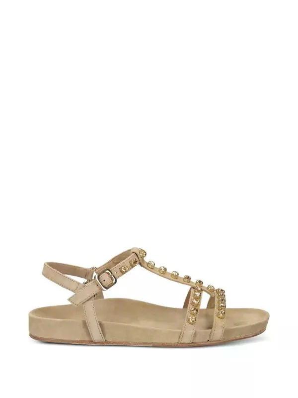 KENNEL&SCHMENGER Crystal-embellished Leather Sandals - Neutrals