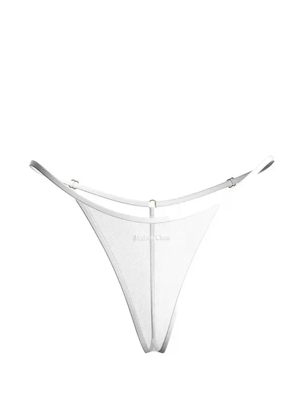 MAISON CLOSE Panorama Mesh Thong - White