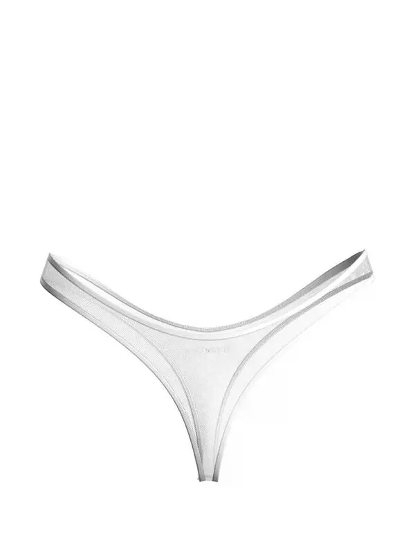 MAISON CLOSE Panorama Mesh Thong - White