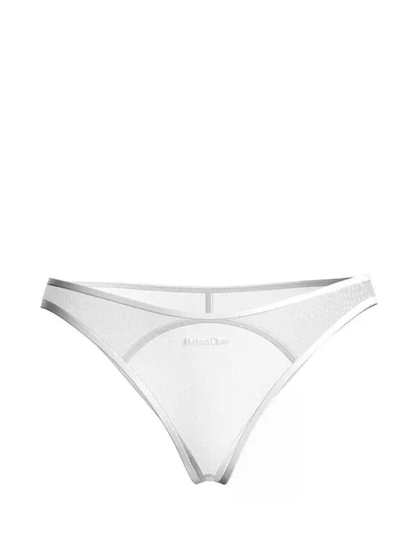 MAISON CLOSE Panorama Mesh Briefs - White