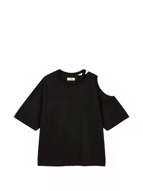 STUDIO TOMBOY Cut-out T-shirt - Black