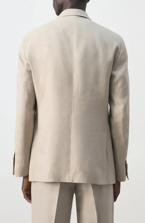 Mango Amalfi Linen Slim Fit Blazer - Beige