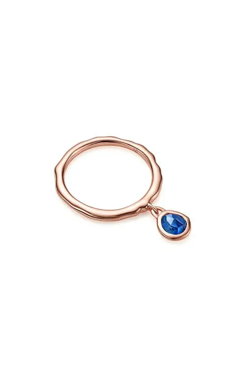 Monica Vinader Siren Charm Ring - Rose Gold/kyanite