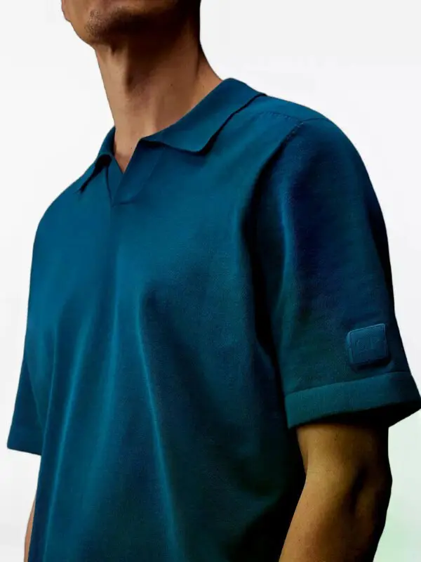 C.P. COMPANY Metropolis Series Logo-patch Polo Sweater